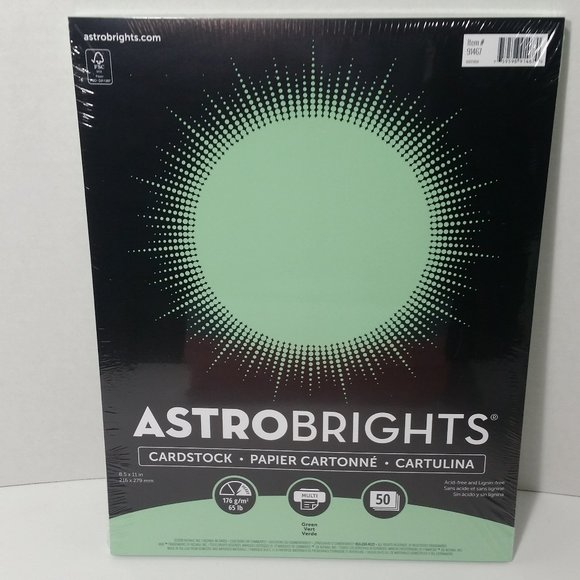 Astrobrights | Office | Astrobrights Cardstock Scrapbook Paper Green ...